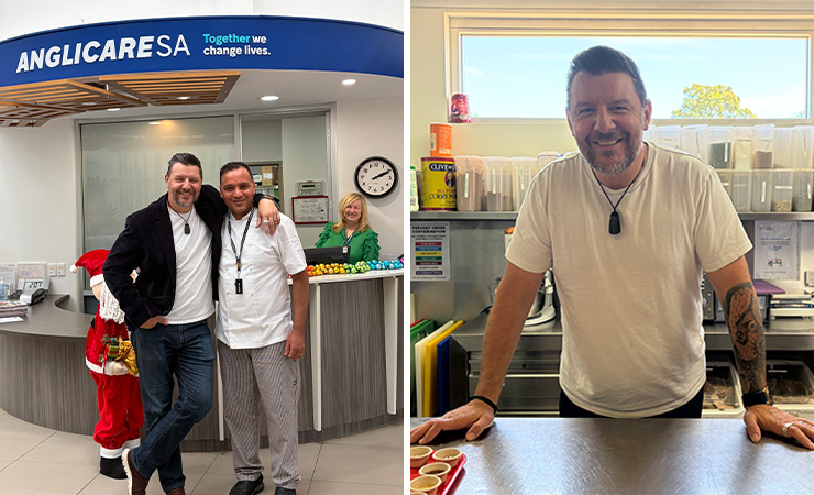 Celebrity chef Manu on the menu in AnglicareSA’s kitchen | Anglicare SA